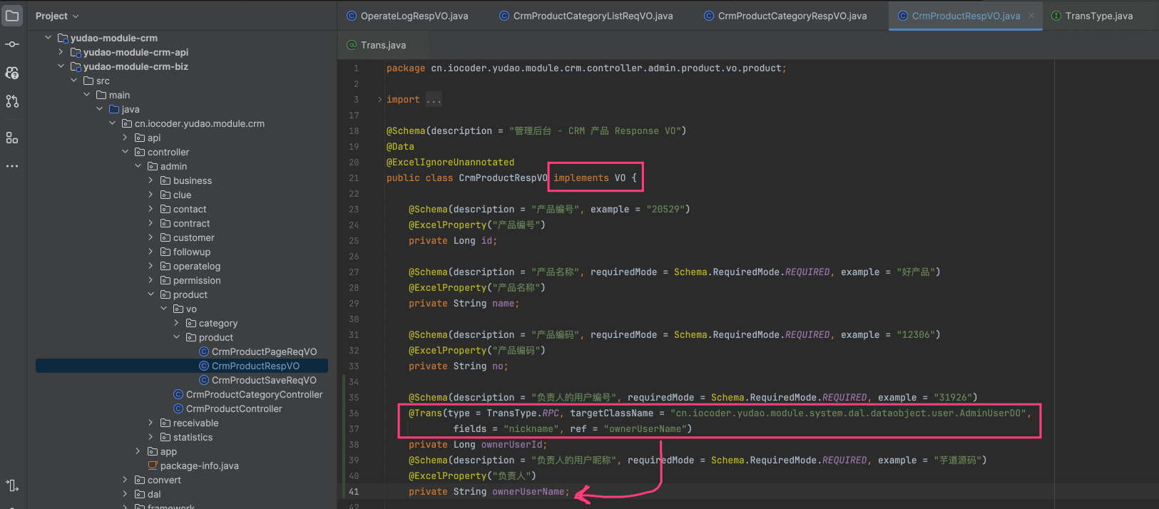 VO 对象转换、数据翻译 | yudao-cloud 开发指南