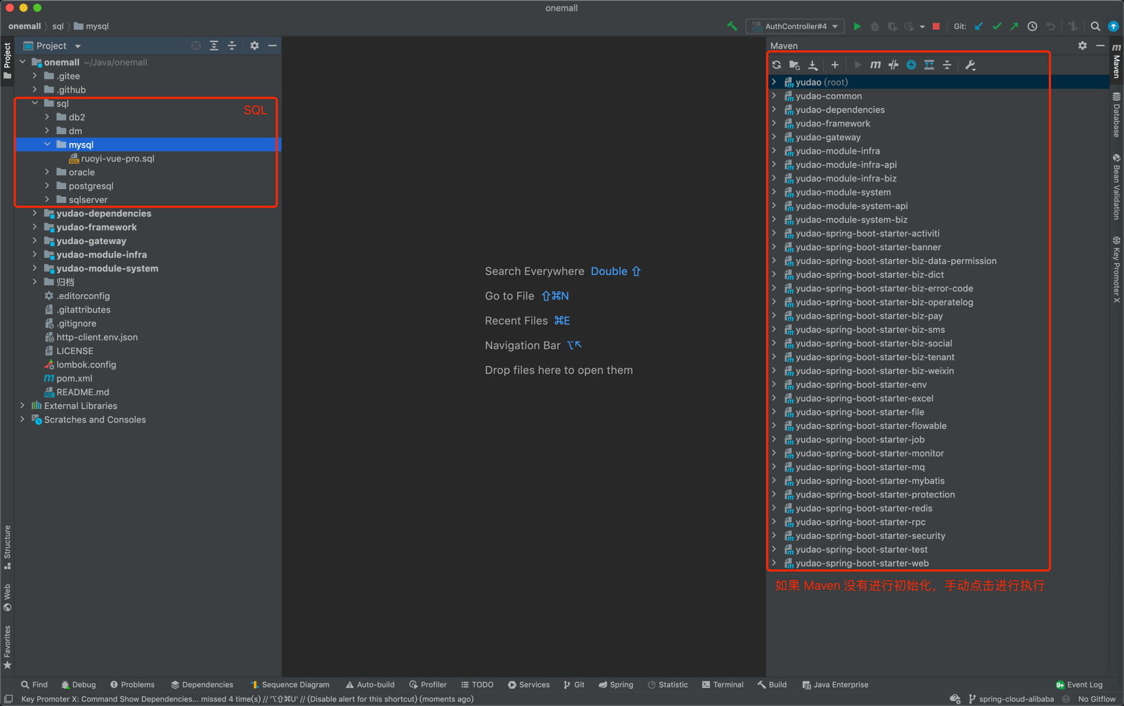 快速启动（后端项目） | yudao-cloud 开发指南