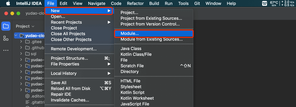 新建服务 | yudao-cloud 开发指南